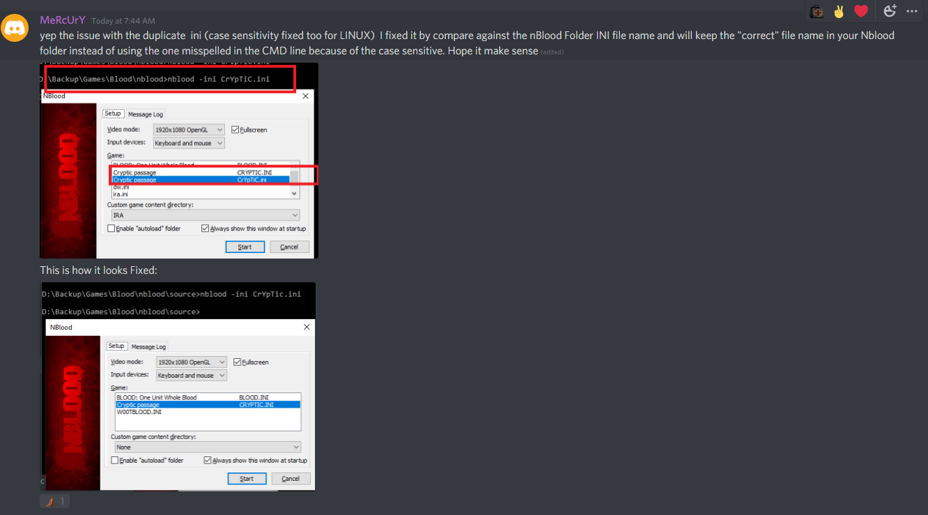 Blood: Duplicate INI files showing in Launch screen when sending CMD Parameters · Issue #323 ...