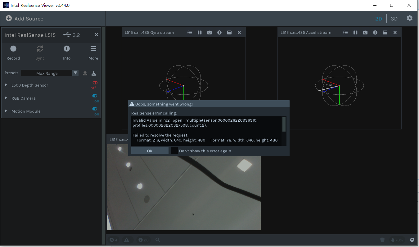 L515 - The depth sensor is not working. · Issue #9873 · IntelRealSense ...