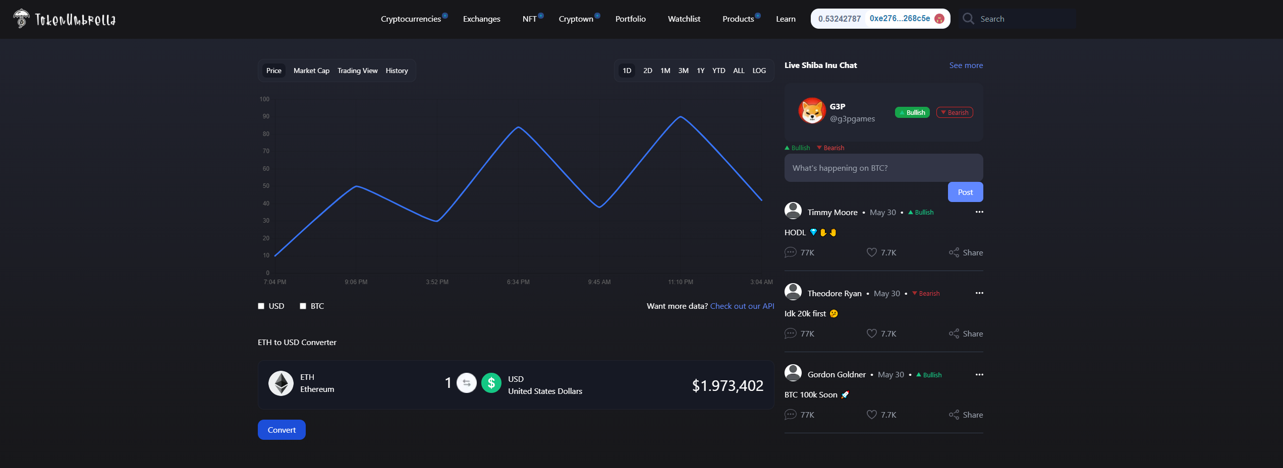Github Gepthecoder Token Umbrella Coinmarketcap Web 3 0 Blockchain App With Moralis Next Js