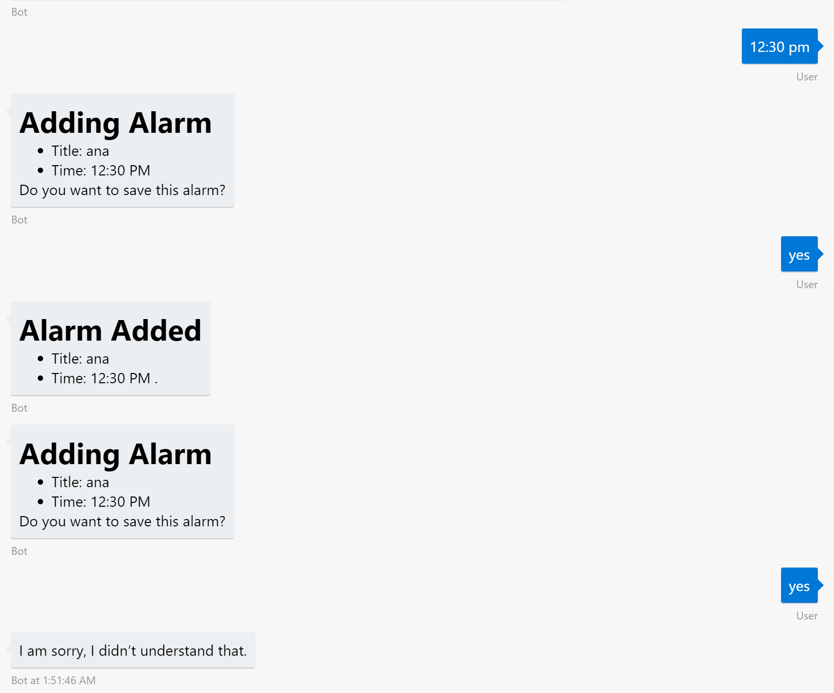 Alarm sample: add alarm flow doesn't work (see the screenshot) · Issue ...