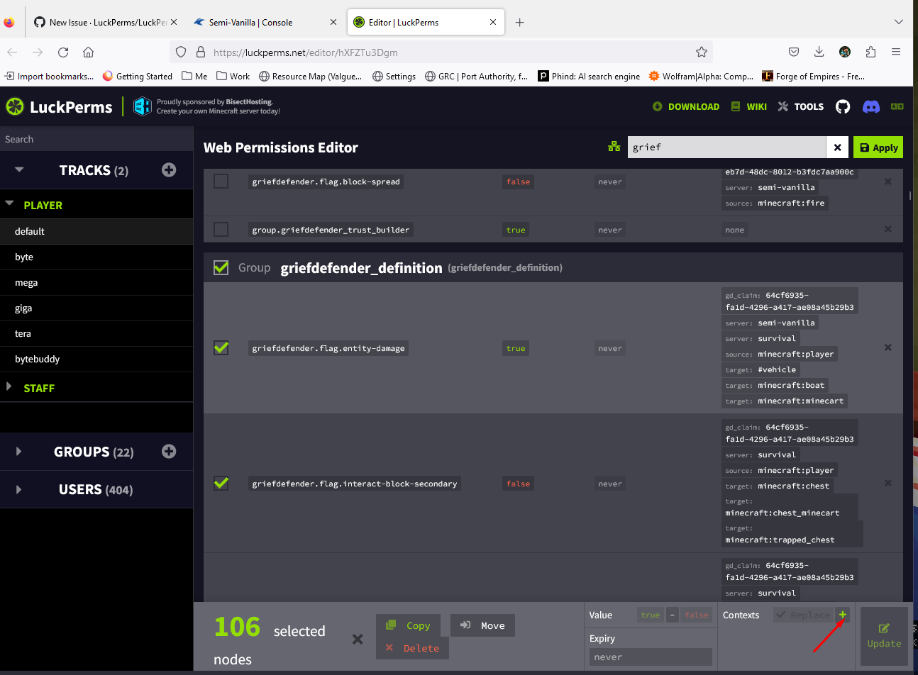 Lp Editor Bug · Issue 3739 · Luckpermsluckperms · Github