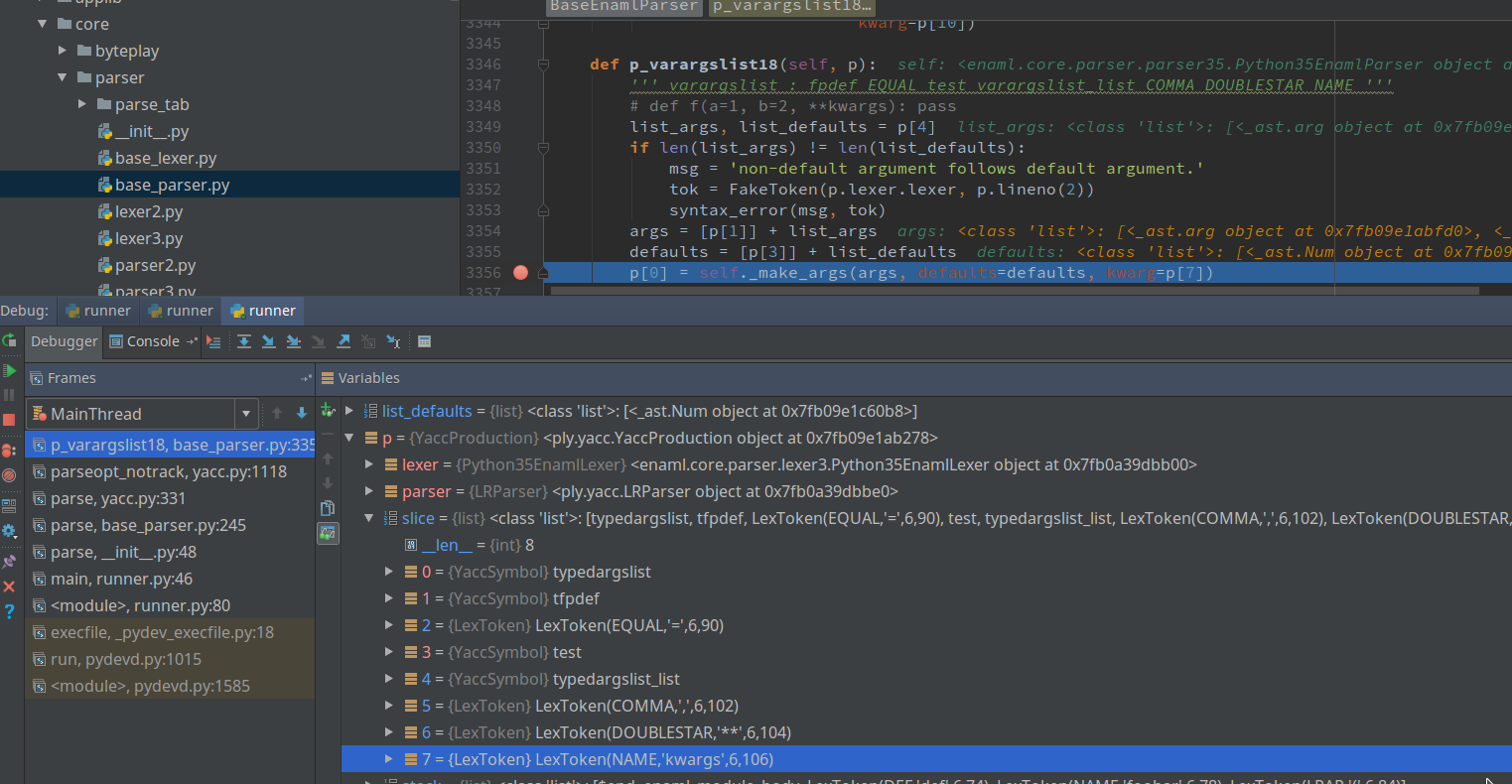 Python Function On Enaml File With Multiple Kwargs Causes Parser To