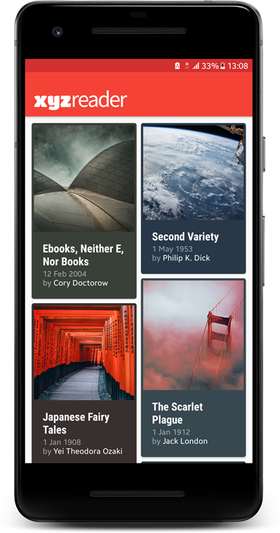 GitHub - ezzatthrwat/XYZ-Reader: Using Material Design , support Different Screen for tablet ...