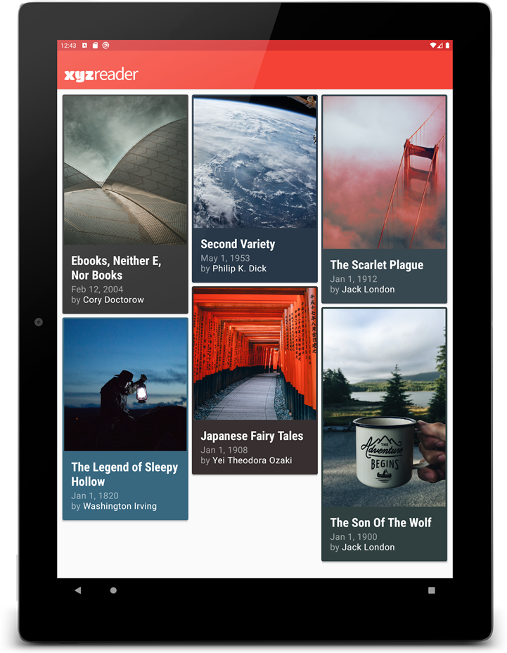 GitHub - ezzatthrwat/XYZ-Reader: Using Material Design , support Different Screen for tablet ...