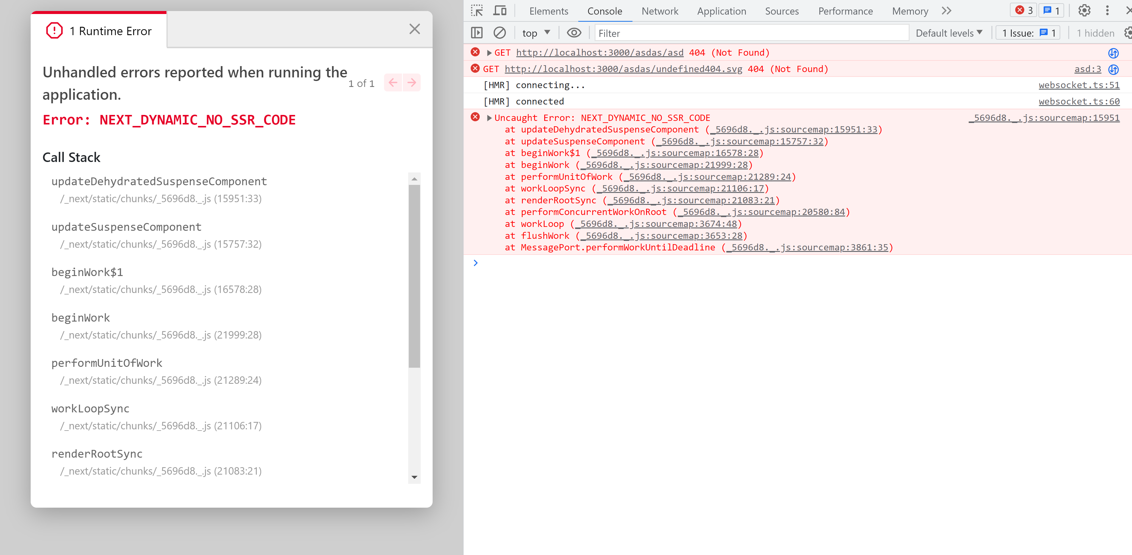 [NEXT-1299] Not-found.js route refreshes every 3-4 seconds on development server · Issue #50585 ...