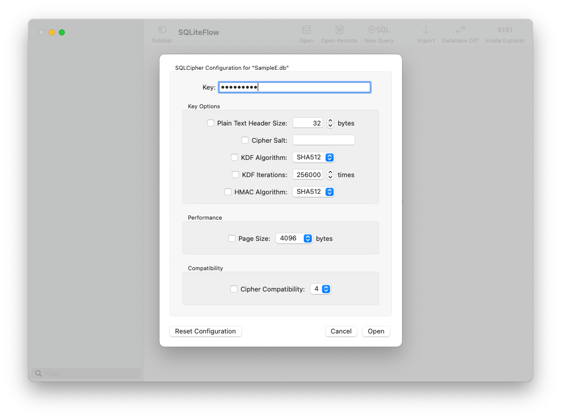 Can t Open Password Protected Sqlite Databases Issue 165