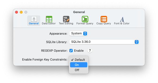 App doesn't seem to enforce foreign keys · Issue #169 · SQLiteFlow/SQLiteFlow-Issues · GitHub