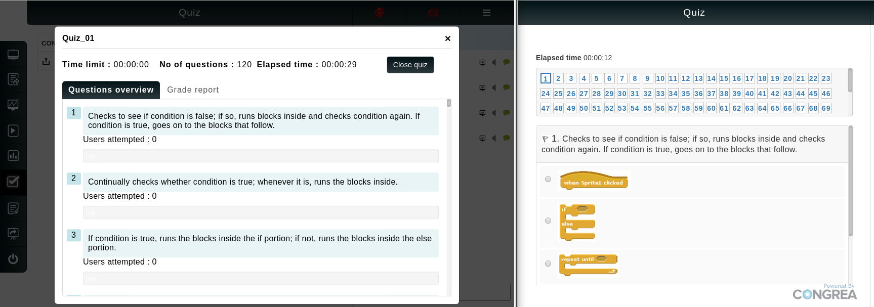 Issue with the quiz timer · Issue #1030 · congrea/virtualclass · GitHub