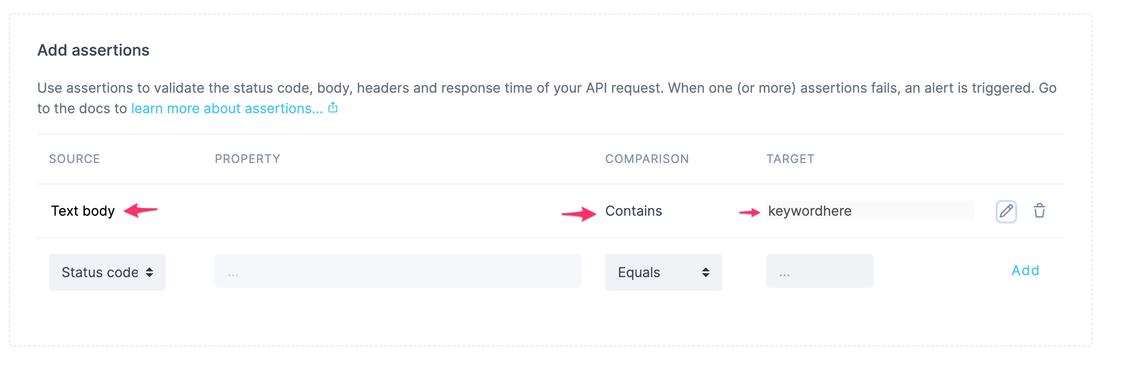 UI confusion with text body assertion · Issue #175 · checkly/public-roadmap · GitHub