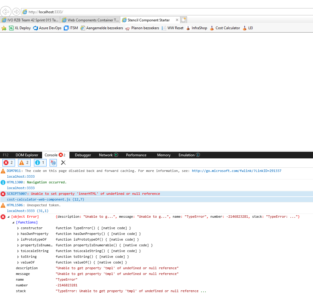 Web Component Issues On Ie11 · Issue 1666 · Ionic Team Stencil · Github