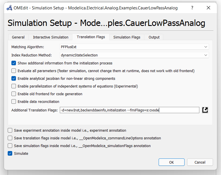 Setting to export CVODE CS FMU in OMEdit · Issue #7920 · OpenModelica/OpenModelica · GitHub