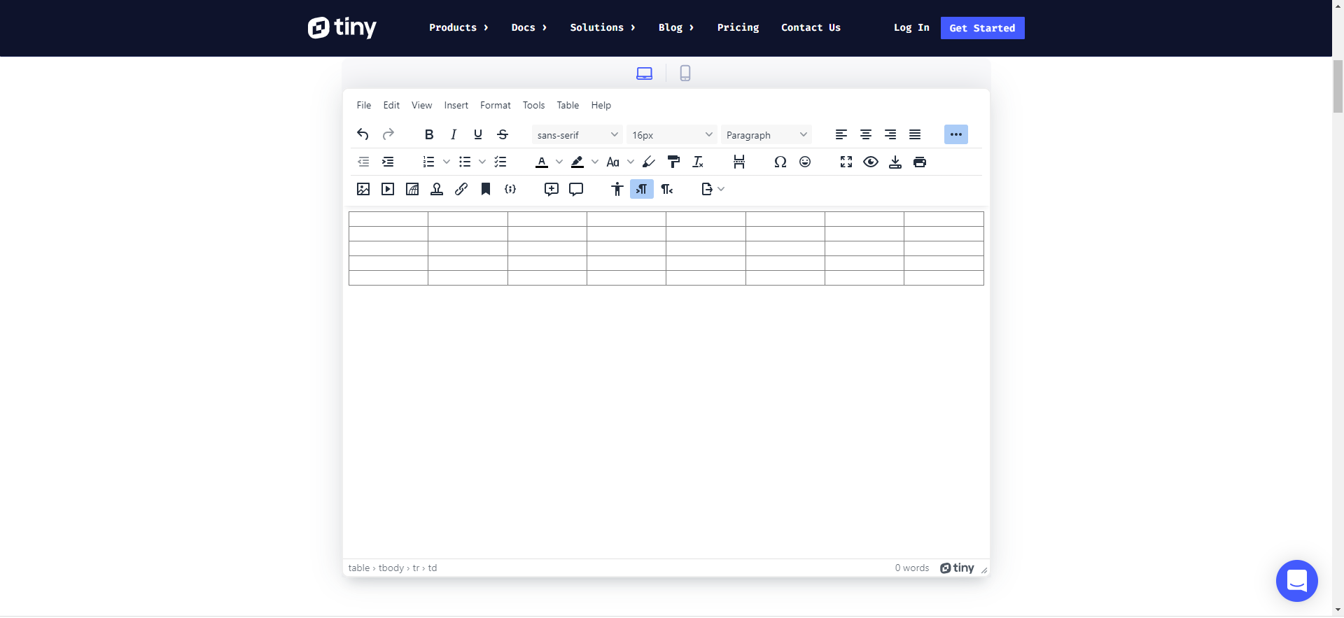 Inconsistencies of lines when adding a table using a smaller viewport ...