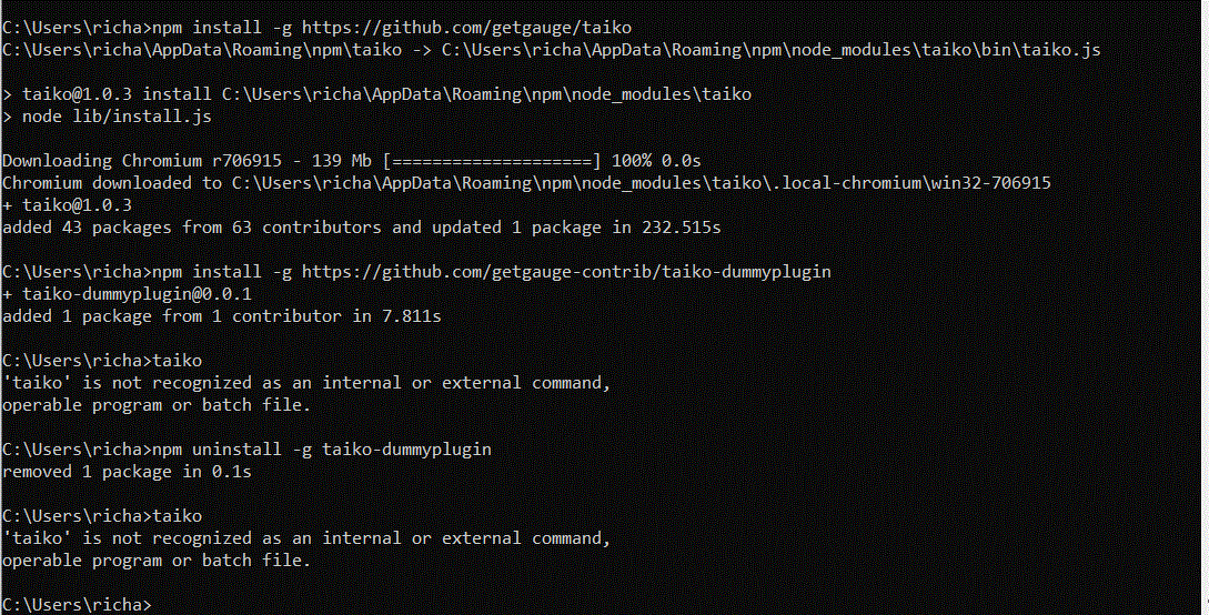 taiko REPL not working with Windows 10 · Issue #956 · getgauge/taiko · GitHub