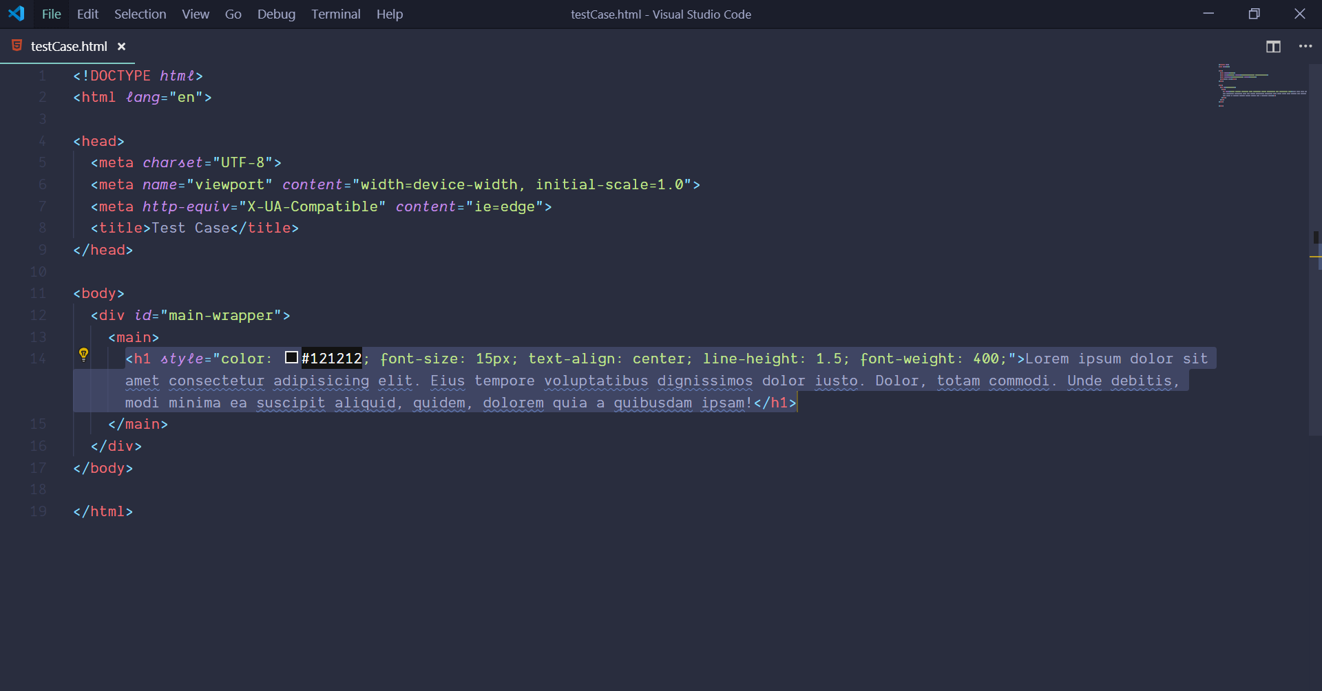 Smart selection not working properly from embedded CSS in HTML · Issue ...