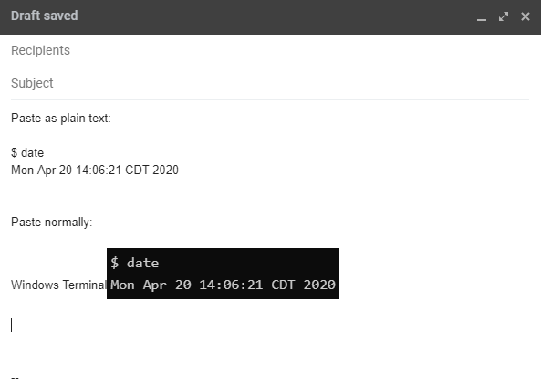 HTML Copy sometimes inserts “Windows Terminal”; perhaps this is the ...