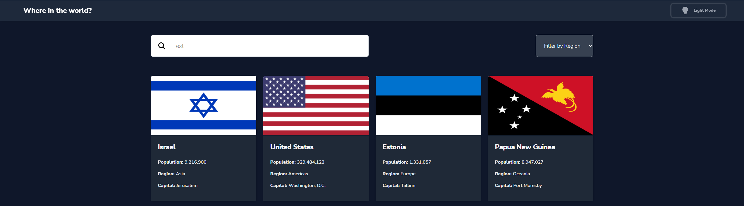 GitHub - dev-Paulo/RestCountries: A app that displays countries and its data, allows filtering ...