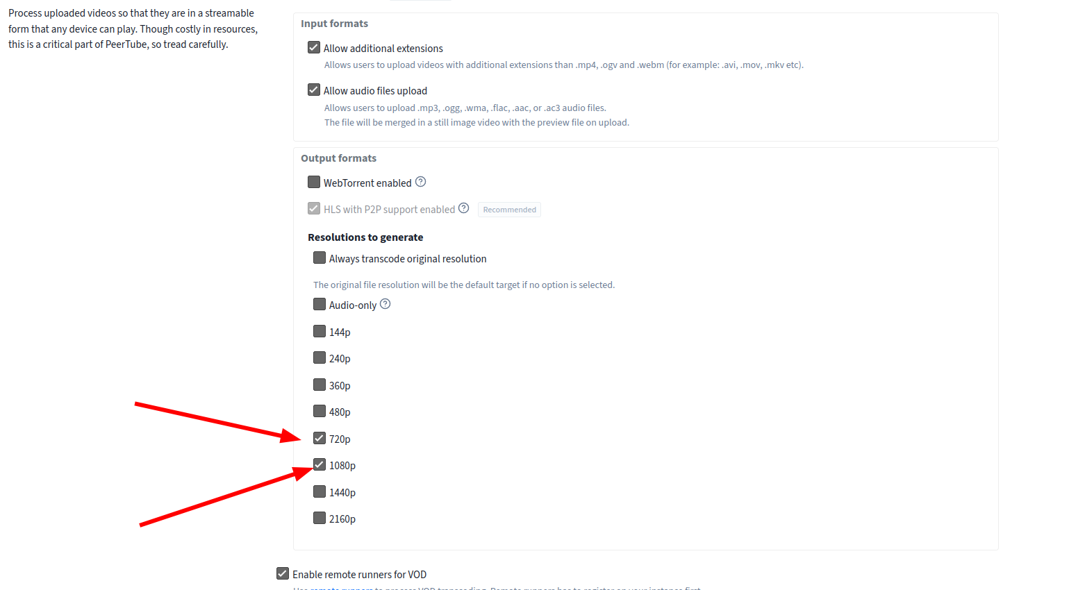 Transcoding resolutions not respected · Issue #6036 · Chocobozzz/PeerTube · GitHub