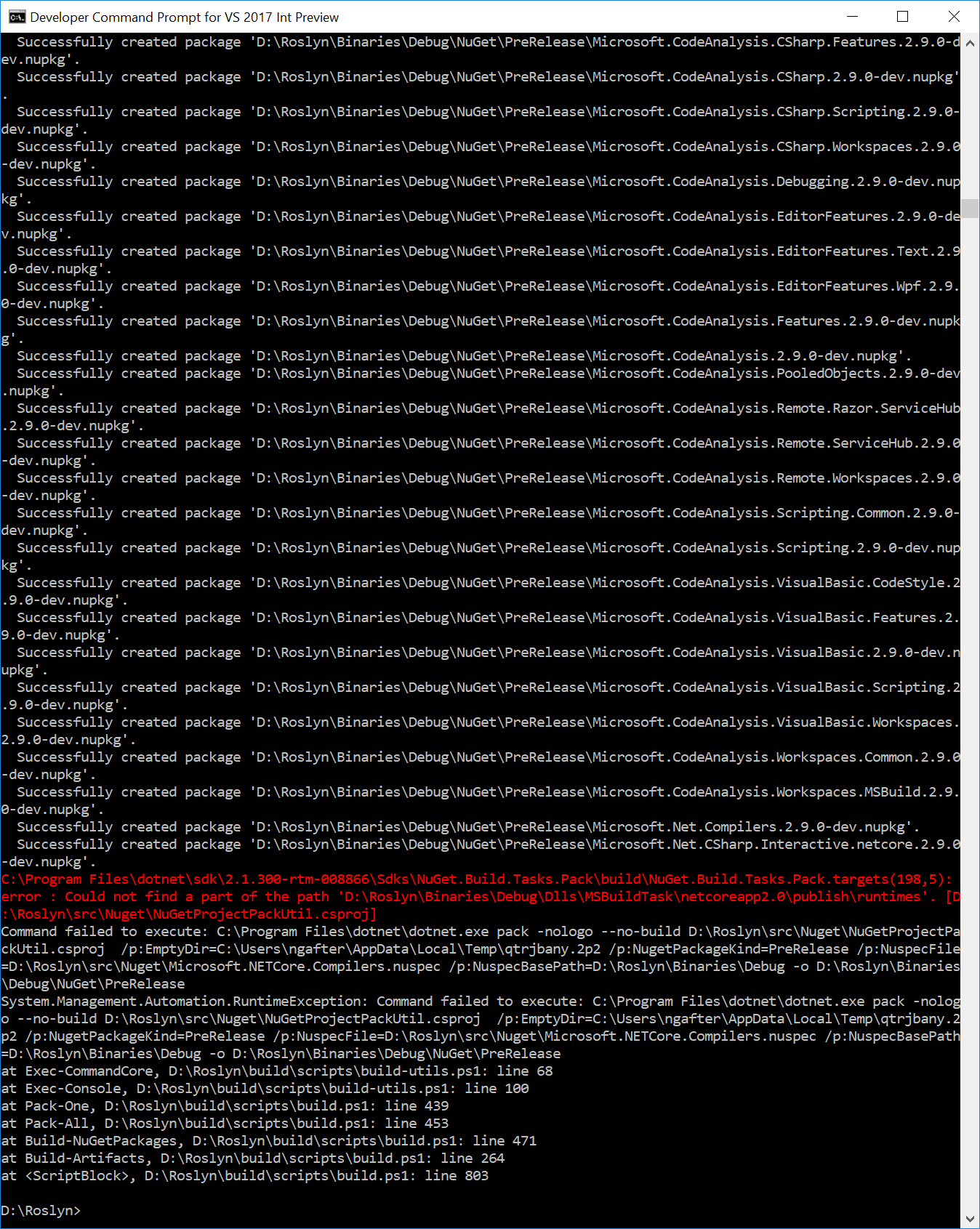 build -pack does not work · Issue #27720 · dotnet/roslyn · GitHub