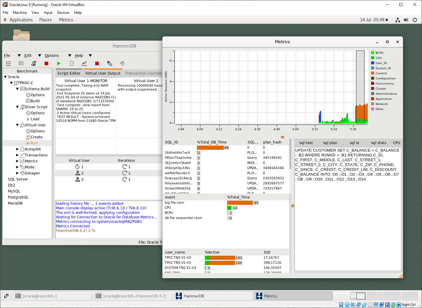How to setup hammerdb for Oracle and run sample workload · TPC-Council ...