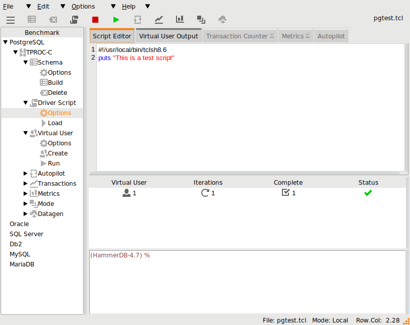 How Do Custom Scripts Work With Hammerdb Via The Cli Only · Tpc Council Hammerdb · Discussion