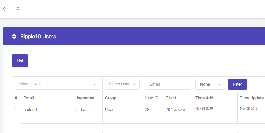 The selector appears on the front when the modals are displayed ...