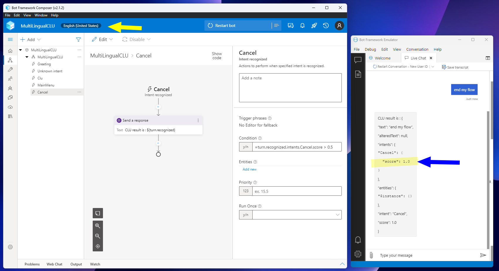 Malfunctioning issue: CLU custom recognizer in Composer · Issue #1510 · microsoft/botframework ...