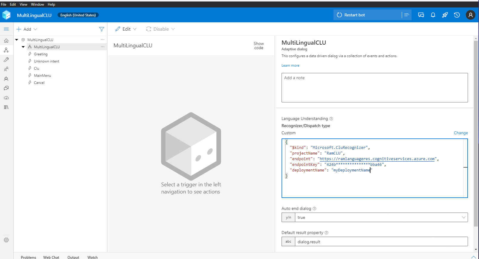 Malfunctioning issue: CLU custom recognizer in Composer · Issue #1510 · microsoft/botframework ...