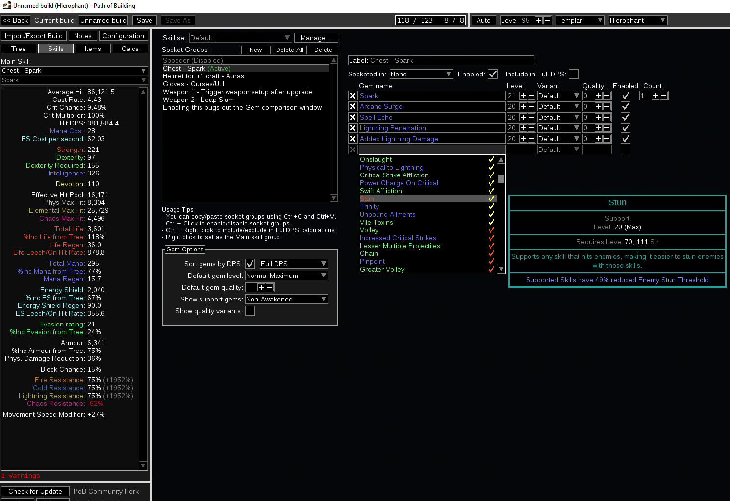 Enabling "Include in Full DPS" breaks the gem comparison window for the main skill · Issue #5906 ...