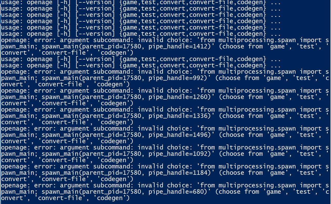 Converting assets (/graphics) on windows, strange freeze/crash · Issue #1091 · SFTtech/openage ...