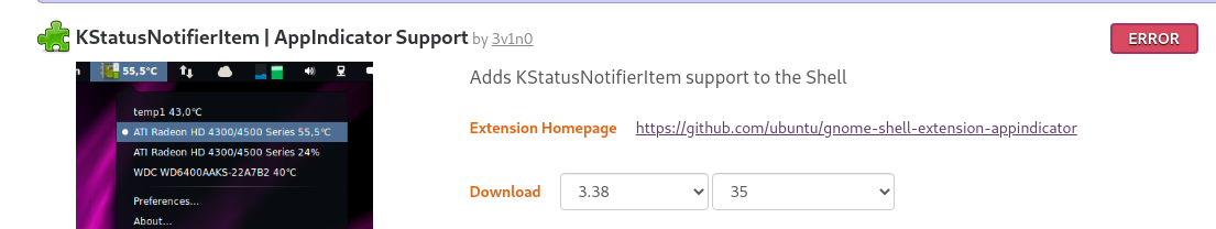 Error Updating The Extension · Issue 271 · Ubuntu Gnome Shell Extension Appindicator · Github