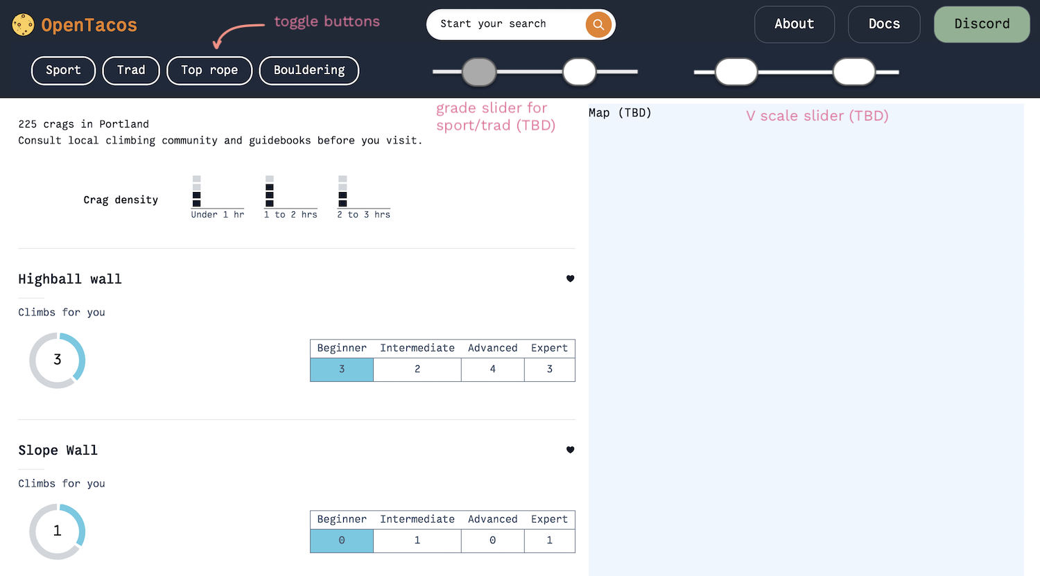 M2 release: Crag finder · Issue #178 · OpenBeta/open-tacos · GitHub