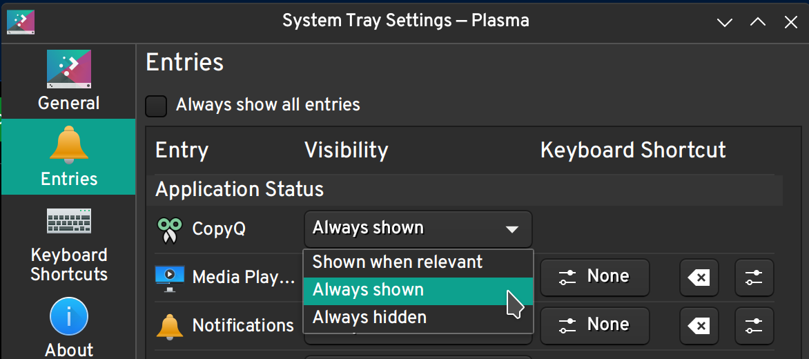 copyq fails to create a tray icon from a root script [solved] · Issue #2155 · hluk/CopyQ · GitHub