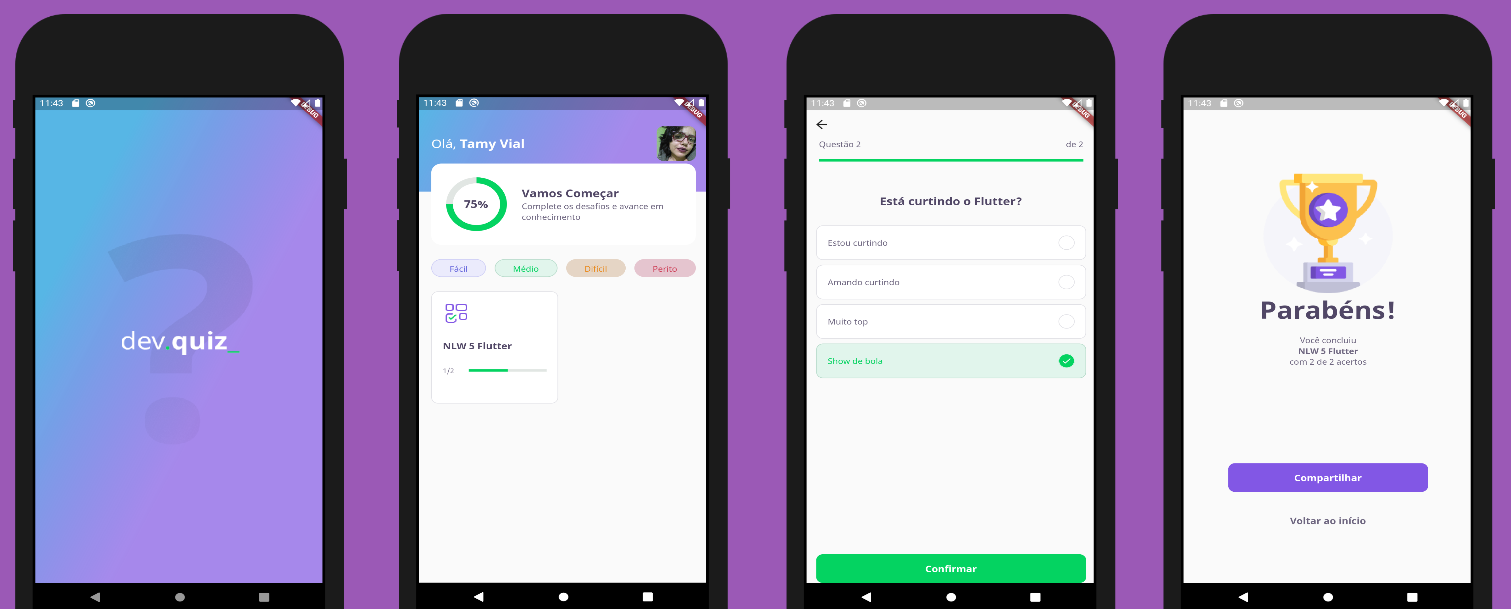 GitHub - VialdeSouza/dev-quiz-flutter: Atividade prática com Flutter