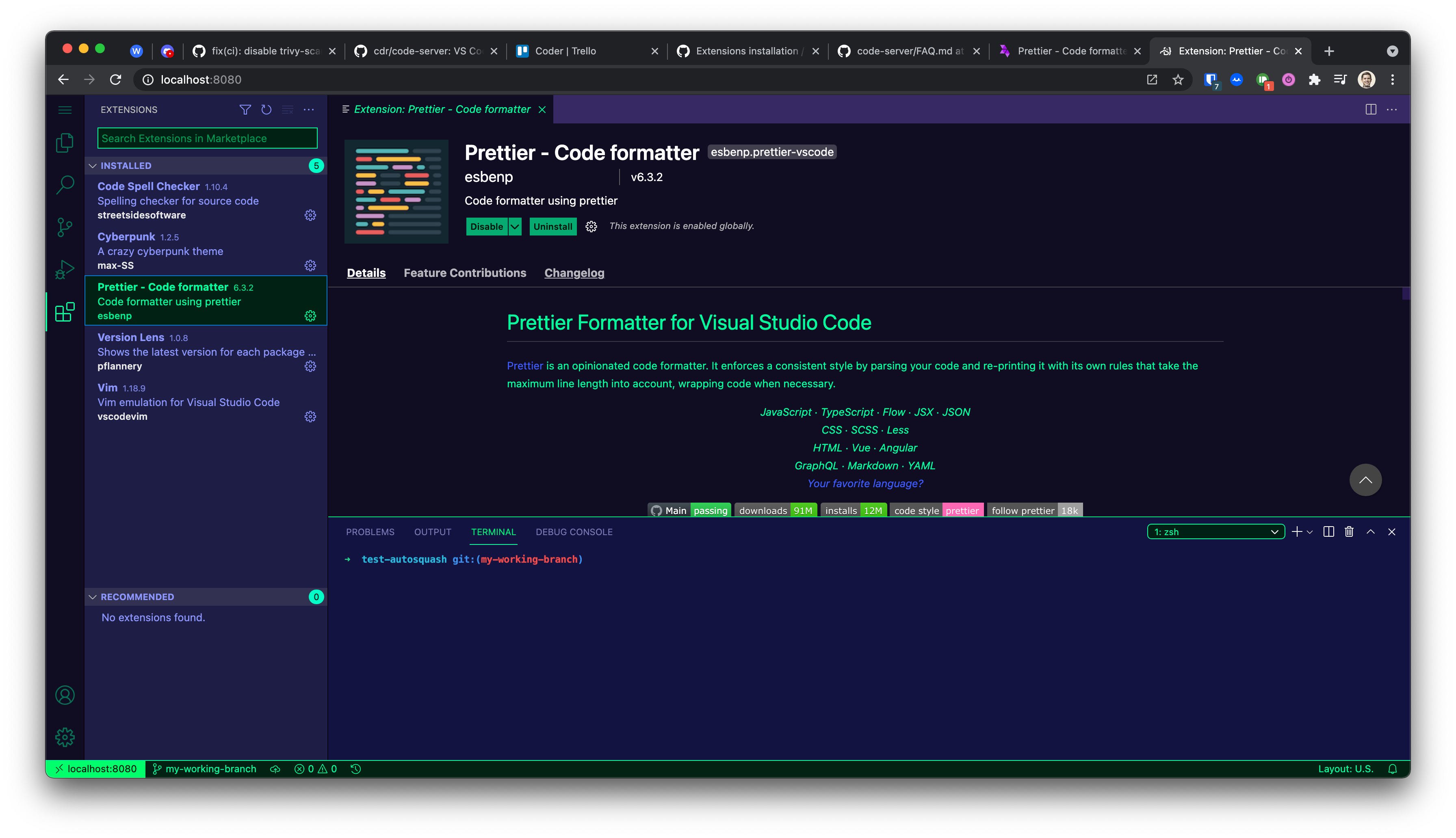 Extensions installation / update broken @ 3.10.0 · Issue #3348 · coder/code-server · GitHub