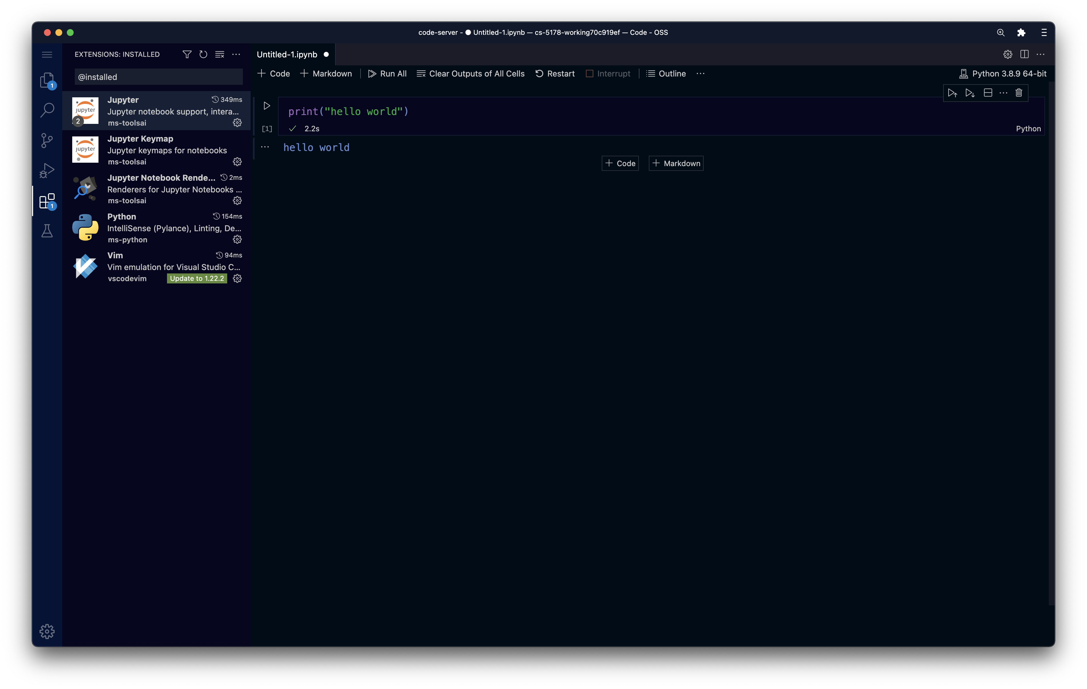  Bug Jupyter Not Working With This Version Of Code server Issue