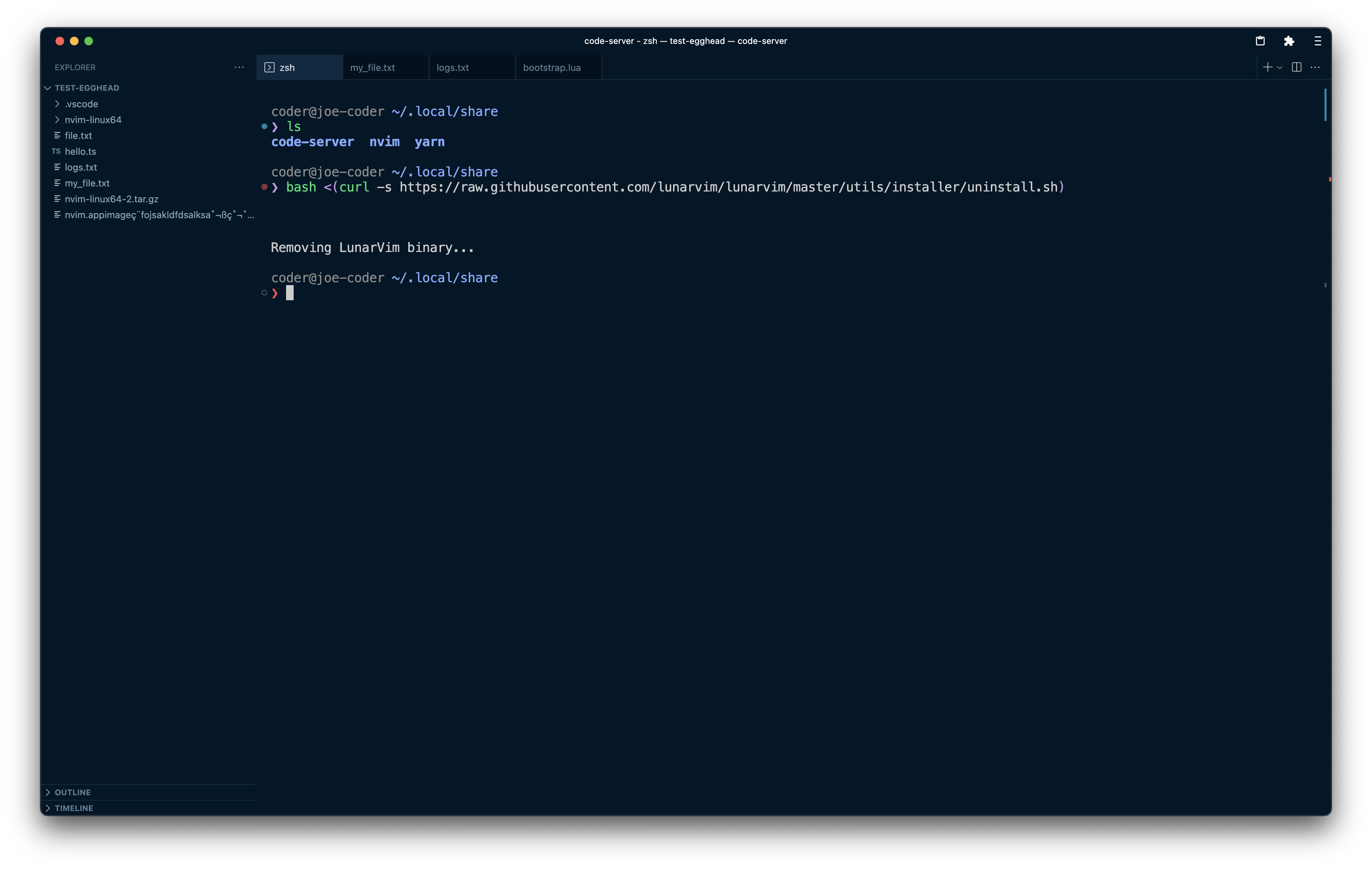 Can't install lunarvim in Docker Ubuntu image · Issue #3486 · LunarVim/LunarVim · GitHub