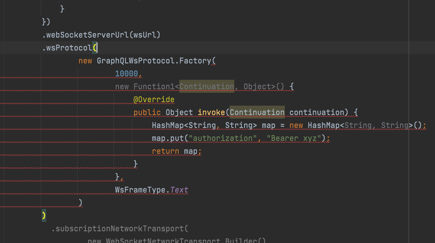 Add connectionParams to header of subscription · Issue #4380 · apollographql/apollo-kotlin · GitHub