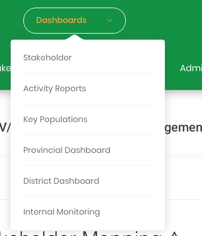 Change name of "Stakeholder" dashboard to "Stakeholder Mapping" · Issue ...