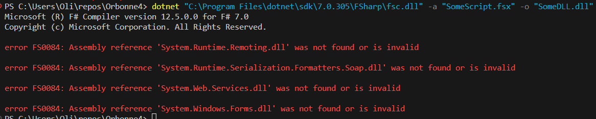 Assembly reference '....dll' was not found or is invalid, times four · Issue #15550 · dotnet ...