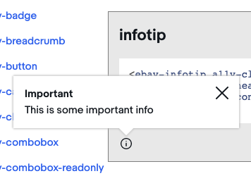 Infotip: does not close when close button is clicked · Issue #1016 · eBay/ebayui-core · GitHub