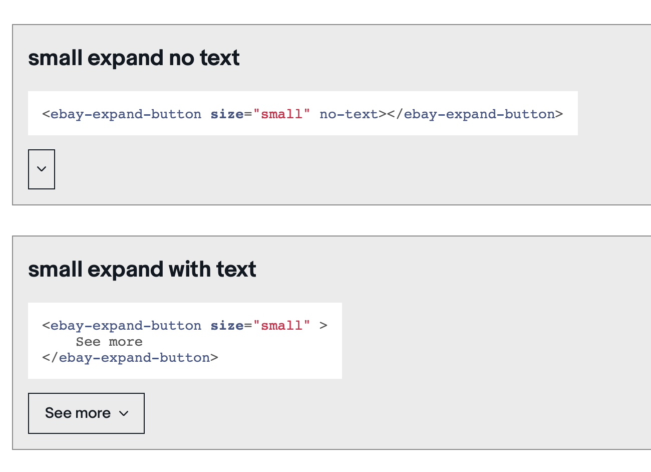 Remove "small" version of cta-button & expand-button · Issue #1011 · eBay/ebayui-core · GitHub