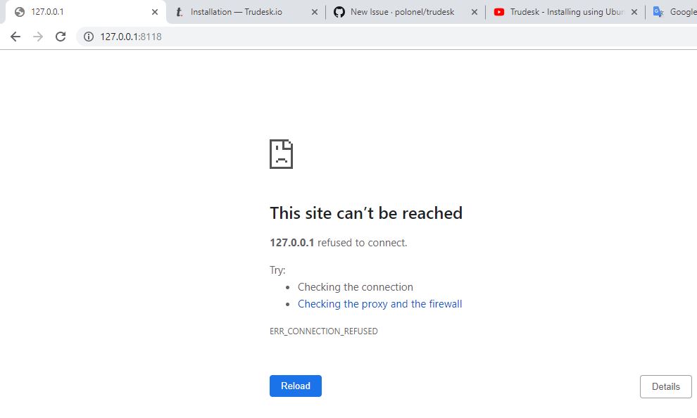 this site can't be reached · Issue #256 · polonel/trudesk · GitHub