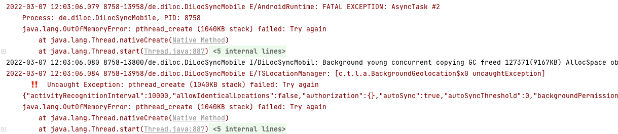 Adding geofences causes app crashes on android · Issue #1335 · transistorsoft/cordova-background ...