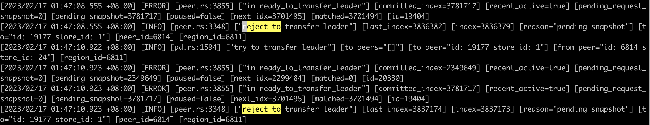 【witness】inject one tikv network loss for in 10min repeatly，for certain inject and after recover ...