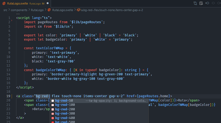 How to make intellisense work inside ` ` for .svelte files. · Issue #847 · tailwindlabs ...