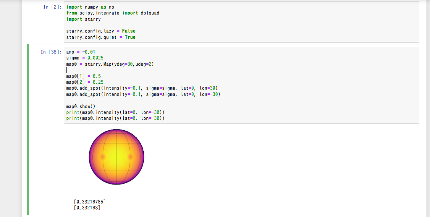 Physical star spot modeling with limb darkening · Issue #220 · rodluger/starry · GitHub