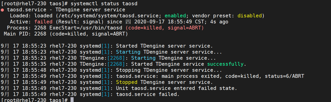 TDEngine on single node cannot restart · Issue #3574 · taosdata/TDengine · GitHub