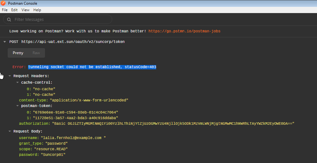 Could not get any response error running from behind the proxy · Issue #4684 · postmanlabs ...