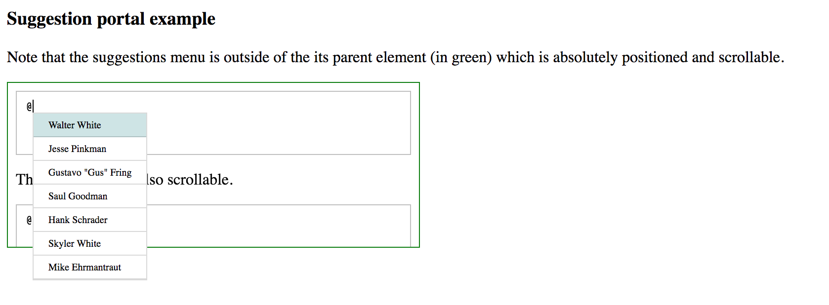 Suggestion Portal Position Issue · Issue 309 · Signavio React Mentions · Github