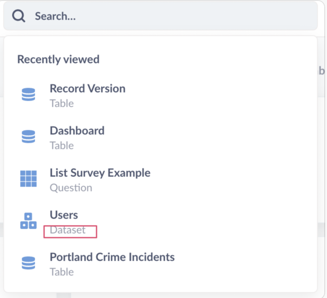 Recent item in search has label of `Dataset` instead of `Model` · Issue #25447 · metabase ...